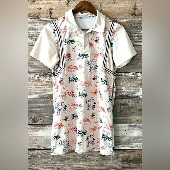 Zara | Dresses | Zara Mickey Mouse And Friends Shirt Dress | Poshmark